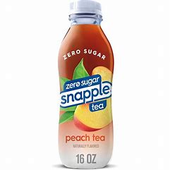 Snapple Zero Sugar Peach Tea, 16 oz