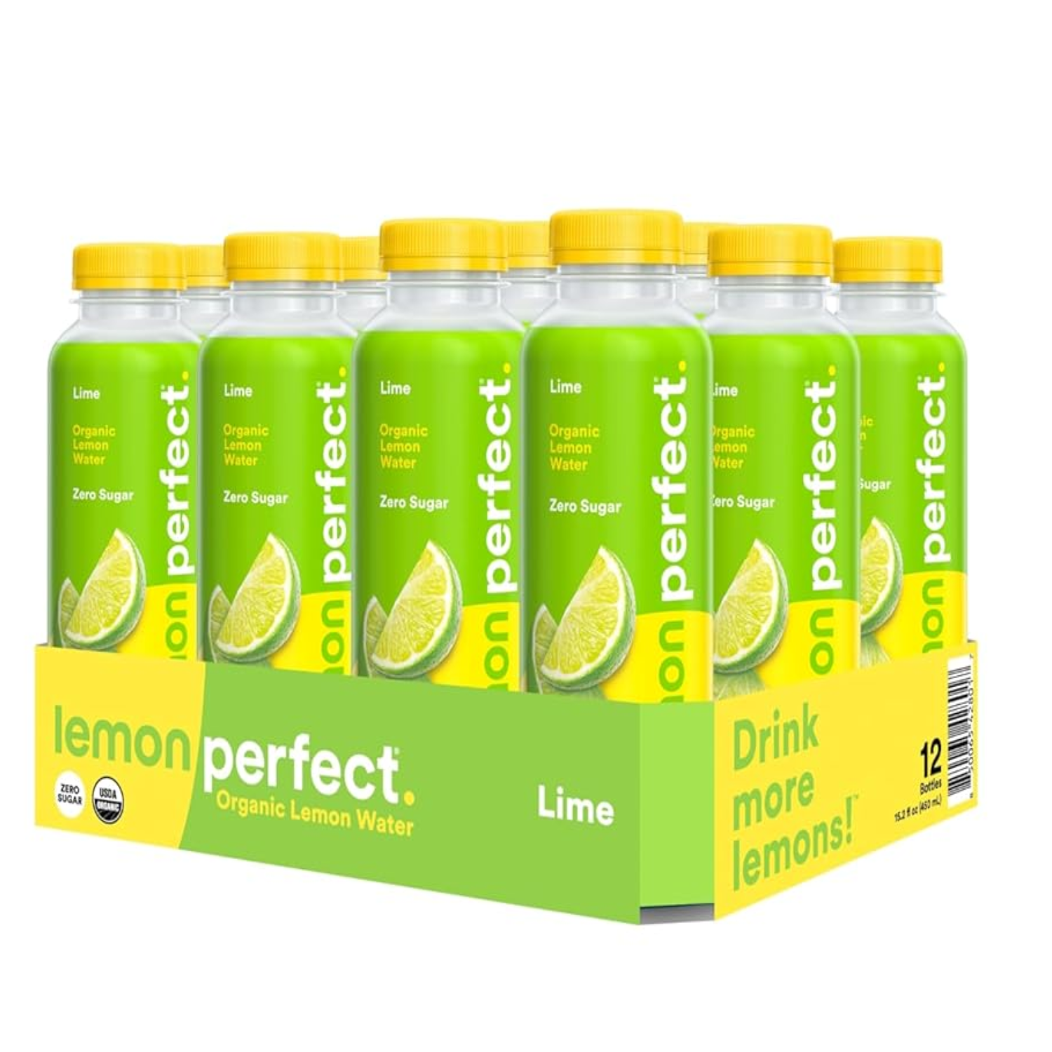 Lemon Perfect Lime, Hydrating Flavored Lemon Water, Zero Sugar, Healthy Hydration Drinks ...